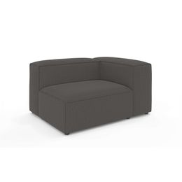 Sofa-Eckelement OTTO HOME, B:130cm H:72cm T:100cm, grau, 100% Polyester, Polsterelemente, "HAILY Sessel mit Armlehne links/rechts, Maße B/T/H: