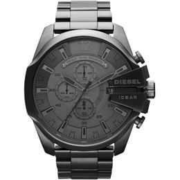 Diesel Damen Chronograph "MEGA CHIEF", schwarz, Armbanduhren, Quarzuhr, Armbanduhr, Herrenuhr, Stoppfunktion, Edelstahlarmband