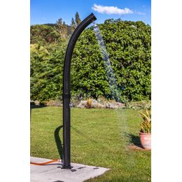 Solardusche GRE, B:11cm H:230cm L:11cm, schwarz, Kunststoff, Garten, Outdoorduschen, Kunststoff, H&ouml;he: 230 cm, 22 Liter Tank