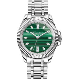 Thomas Sabo Damen Quarzuhr "DIVINE JEWELERY STONE", silber, Armbanduhren, Armbanduhr, Damenuhr, Edelstahl, analog, Zirkonia (synth.), Malachit
