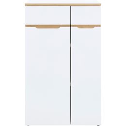 Aktenschrank Innostyle, B:75cm H:122cm T:38cm, weiß, Holzwerkstoff, MDF, Büro, Schränke, "Memphis Aktenschrank,75x122x38cm (B/H/T)", 2 türig,