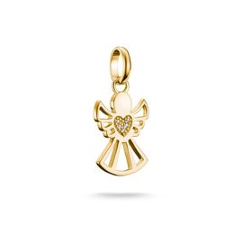 Thomas Sabo Damen Charm-Einhänger "Charm Beschützer der Liebe - Connect", gold, Silber 925 (recycelt), Charms, mit Zirkonia (synth.)