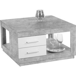Couchtisch Stolkom, grau, Wohnzimmer, Tische, "Festival, TOPSELLER", mit Schubladen, Wohnzimmertisch quadratisch