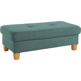 Hocker, B:136cm H:45cm T:70cm, blau, exxpo - SOFA FASHION, Wohnzimmer, Hocker, "Enya Bankhocker mit Staufach unter der Sitzfl&auml;che", sch&ouml;ne