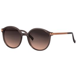 Marc O'Polo MARC O'POLO Damen Sonnenbrille "506215", braun, leicht durchscheinend, matt, Sonnenbrillen, Form Rund, Logoschriftzug auf B&uuml;gel und Glas, Polyamid UV