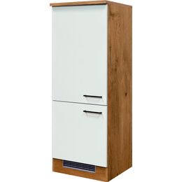 K&uuml;chenzeile Flex-Well, B:60cm H:161cm T:60cm, wei&szlig;, Komplettk&uuml;chen-Sets, "Vintea", 60 cm breit, inklusive K&uuml;hlschrank