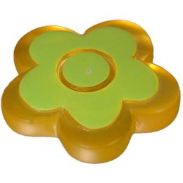 Dekomagnet Liedeco, &Oslash;:3cm, gelb, Materialmix, Gardinenbefestigungen, "Blume", f&uuml;r metallische Fl&auml;chen