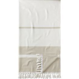 Hamamtuch Egeria, B:100cm L:180cm, beige, Hamam Frottier, Obermaterial: 100% Baumwolle, Handt&uuml;cher, "Pestemal Herri", 100x180 cm, mit Muster &