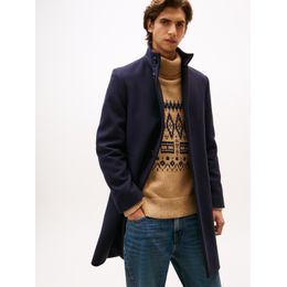 Tommy Hilfiger Herren Wollmantel "DC WOOL STAND COLLAR"desert sky, Gr. L, unifarben, Web, Obermaterial: 75% Wolle, 25% Polyamid, M&auml;ntel, Regular fit