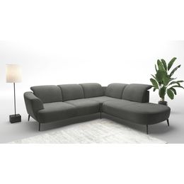 Sit & More Ecksofa SIT & MORE, B:300cm H:87cm T:267cm, braun, 95% Polyester, 5% Polyamid, Wohnzimmer, Sofas, "Zoe", ink.Sitztiefenverstellung, wahlweise mit