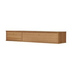 TV-Board, B:133cm H:22,4cm T:32,5cm, braun, HAMMEL FURNITURE, MDF, Massivholz, Spanplatte, Sideboards, "Mistral Fernsehschrank, Medienm&ouml;bel,