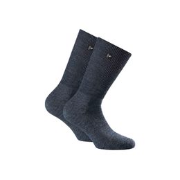 Rohner Socks Herren Kurzsocken "Socken 2er Pack", Gr. 39, blau, Obermaterial: 42% Wolle mw. 41% Polyamid PA. 15% Polypropylen PP. 2% Elasthan EL.,