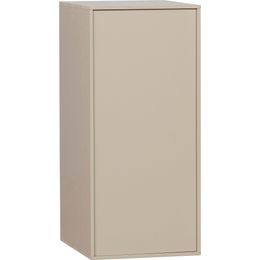 Highboard Woood, B:50cm H:110cm T:58cm, beige, FSC-zertifizierter Holzwerkstoff, Wohnzimmer, Sideboards, "Daily Hochkommode", Kommode mit