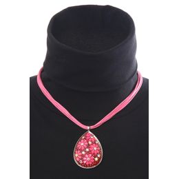Allg&auml;u Rebell ALLG&Auml;U REBELL Damen Kette mit Anh&auml;nger "Henrike", rosa, Basic, PTFE-Kunststoff, Halsketten, mit schimmernden Glassteinen