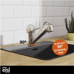 EISL&reg; Sp&uuml;ltischarmatur EISL, B:5,2cm H:17,2cm T:24cm, grau, Kunststoff, Messing, K&uuml;che, Armaturen, "Verona", mit Geschirrbrause, Wasserhahn ausziehbar, 360