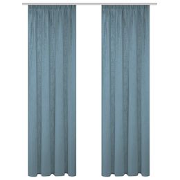 Gardine HEINE HOME, B:140cm H:225cm, blau, Polyester, Gardinen
