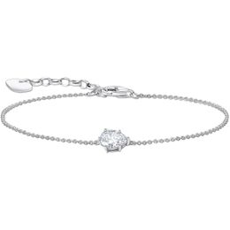 Thomas Sabo Damen Armband "mit großem Zirkoniatropfen", 19, Silber 925 (Sterlingsilber), bunt, Silber 925 (Sterlingsilber), Armbänder, mit Zirkonia