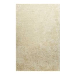 Teppich HOMIE LIVING, B:80cm H:25mm L:150cm, beige, Polyester, Wohnzimmer, Teppiche, "Pisa", Hochflor, Microfaser, uni, weich, Shaggy, Wohnzimmer,