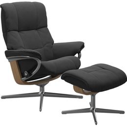 stressless "Mayfair" Set, Relaxsessel mit Hocker, mit Hocker, mit Cross Base, Gr&ouml;&szlig;e S, M & L, Holzakzent Eiche