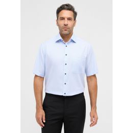 Eterna Herren Kurzarmhemd "COMFORT FIT", blau, Gr. 40, Twill, 100% cotton, Hemden, NON IRON (b&uuml;gelfrei)