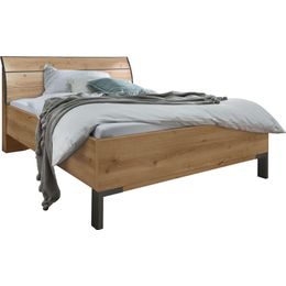 Futonbett Wiemann, B:149cm L:218cm, braun, Betten, "Monaco, 4-fache Liegeh&ouml;henverstellung", mit stilvollem Holzkopfteil, Made in Germany