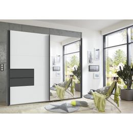 Schwebet&uuml;renschrank wimex, B:250cm H:216cm T:65cm, wei&szlig;, Spanplatte, Schr&auml;nke, "Palermo by fresh to go", integrierte Schubladen in der Front mit