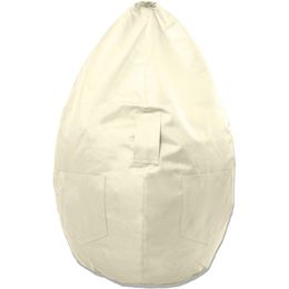 Sitzsack Kinzler, B:75cm H:130cm, beige, Polyester, Kinderzimmer, Sitzsäcke, "Kimi big", Uni Farben, mit Taschen & Tragegriff, Outdoor geeignet,