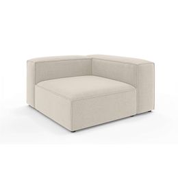 Ottomane OTTO HOME, B:130cm H:72cm T:130cm, beige, 100% Polyester, Sofas, "HAILY links/rechts bestellbar, Loungemöbel, Maße B/T/H: 130/130/72 cm",