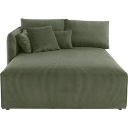 Ottomane OTTO HOME, B:138cm H:86cm T:168cm, grün, 92% Polyester, 8% Polyamid, Sofas, "Nöre", Lounge-Modul - zum eigenen Zusammenstellen, Breite