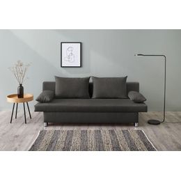Jockenhöfer Schlafsofa, B:191cm T:80cm, grau, JOCKENHÖFER GRUPPE, Microfaser PRIMABELLE (100% Polyester), Kinderzimmer, Sofas, "B: 191 cm, Liegefl. 120x191 cm",