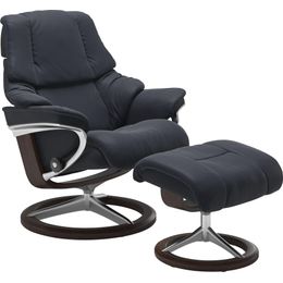Relaxsessel stressless, B:92cm H:100cm T:80cm, blau, Leder BATICK: BATICK ist ein leicht korrigiertes, durchgefärbtes und genarbtes Möbelleder, bei