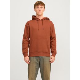 Jack & Jones JACK & JONES Jungen Kapuzensweatshirt "JJESTAR BASIC SWEAT HOOD NOOS", braun, Gr. S, unifarben, angeraute Sweatware, Obermaterial: 70% Baumwolle, 30%