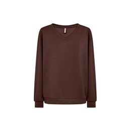 soyaconcept Damen Strickpullover "Soya Concept Sweater SC-BANU"8694 hot fudge, Gr. S, Obermaterial: 48% Modal, 48% Polyester, 4% Elasthan, Pullover