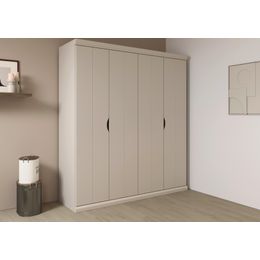 Kleiderschrank Rauch, B:181cm H:203cm T:56cm, beige, Holzwerkstoff, Schlafzimmer, Schränke, "Drehtürenschrank Schrank Garderobe Wäscheschrank