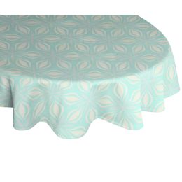 Tischdecke Adam, B:145cm L:220cm, blau, Bio-Baumwolle, Tischdecken, "Retro Floret", aus 100% Bio-Baumwolle