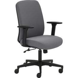 mayer Sitzmöbel Drehstuhl MAYER SITZMÖBEL, B:70cm H:98cm T:62cm, grau, Polyester, Büro, Stühle, "2219", GS-zertifiziert, extra starke Polsterung für maximalen
