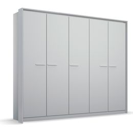 Dreht&uuml;renschrank Rauch, B:230cm H:212cm T:58cm, grau, Holzwerkstoff, Schr&auml;nke, "Kleiderschrank Schrank Garderobe W&auml;scheschrank Ankleide OTELI", inkl.