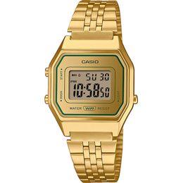 CASIO VINTAGE Damen Chronograph, gold, Armbanduhren, Quarzuhr, Armbanduhr, Damenuhr, Digitaluhr, Edelstahlarmband