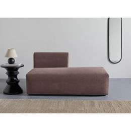 Chaiselongue, B:152cm H:74cm T:96cm, braun, LeGer Home by Lena Gercke, 100% Polyester, Sofas, "LYZA Open end, Loungemöbel zum Relaxen, Maße B/T/H: