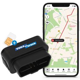 GPS-Tracker "OBD (2G)", B:3cm H:3cm T:5cm, schwarz, GPS-Geräte, europaweite Datenflat für 12 Monate