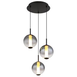 Globo LIGHTING Hängeleuchte "LACY", Ø 38cm H: 120cm, 1 Stk.schwarz matt, Esszimmer, Leuchten, Hängelampe Esszimmer-Leuchte Esstischleuchte Wohnzimmer