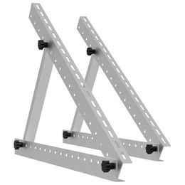 OFFGRIDTEC Solarmodul-Halterung "Solarmodultr&auml;ger Mono Axial Two", B:72cm H:5cm T:7cm, silber, Ger&auml;tehalterungen, Neigung 0-90, inkl.