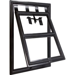 Windhager Katzenklappe, B/H/T: 24cm x 29cm, schwarz, Tierklappen, f&uuml;r Insektenschutz Rahment&uuml;ren, 20x25 cm