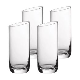 Villeroy & Boch VILLEROY & BOCH Longdrinkglas "Longdrinkgläser NewMoon 370 ml 4er Set transparent", transparent, Trinkgefäße