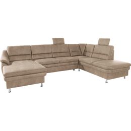 Sit & More Wohnlandschaft SIT & MORE, B:324cm H:90cm T:90cm, beige, Luxus-Microfaser 1 (100% Polyester);Luxus-Microfaser 2 (100% Polyester);Luxus-Microfaser