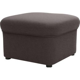 Hocker DOMO collection, B:60cm H:41cm T:60cm, braun, 92% Polyester, 8% Nylon, Wohnzimmer, Hocker, "Faenza", DOMO collection Hocker, in gro&szlig;er