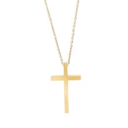 Adelia´s ADELIA ́S Damen Kette mit Anhänger "Neuheit 2025 - Unisex Edelstahl Halskette mit Anhänger Kreuz", unbekannt, Edelstahl, gold, Edelstahl, Halsketten