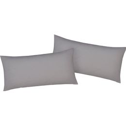 Kissenbezug bellana, B:80cm L:40cm, silber, Baumwolle, Obermaterial: 100% Baumwolle, Kissenbez&uuml;ge, "Mako-Jersey-Exclusiv", aus reiner Baumwolle
