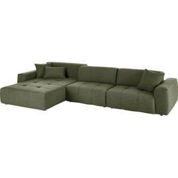 Ecksofa 3C CANDY, B:378cm H:74cm T:200cm, gr&uuml;n, 100% Polyester, Wohnzimmer, Sofas, "Yoshy mit Komfortfunktionen, modern und bequem, L-Form", Zwei