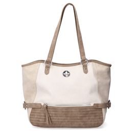 Rieker Damen Henkeltasche "Kaduna/Morelia/Morelia", beige, Lederimitat, Taschen, mit modischer Raffung